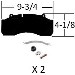 HAX79022031 - Brake pad db22 modulx kit for one wheel | Macpek